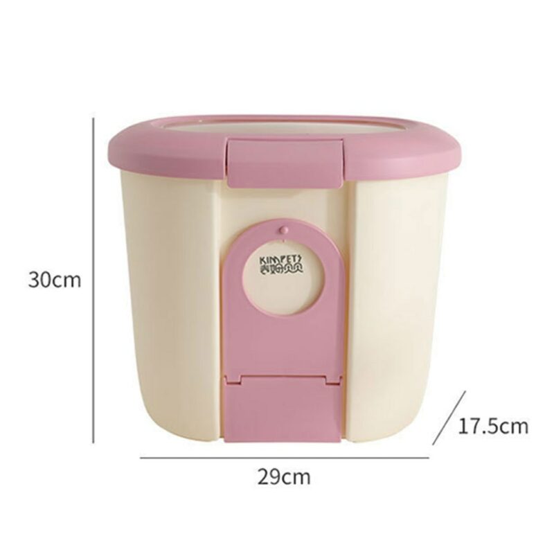 Large 5l Pet Food Storage Container With Bowl Moistureproof Easyclean ...