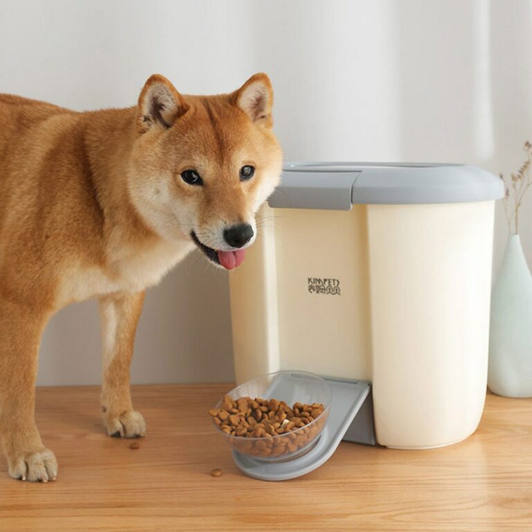 Large 5l Pet Food Storage Container With Bowl Moistureproof Easyclean ...