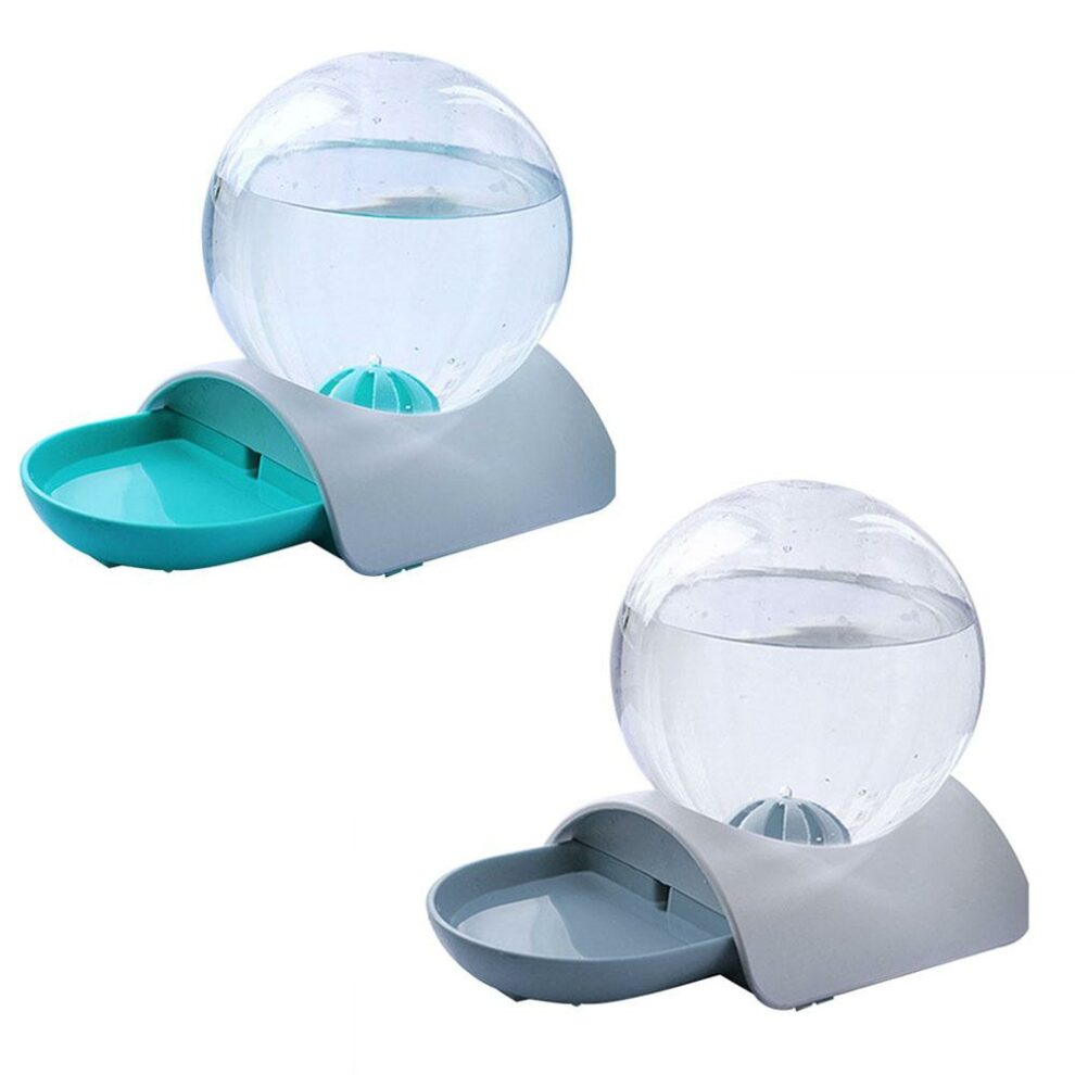 Automatic Cat Feeder Dispenser With Spherical Water Drinking Fountain ...