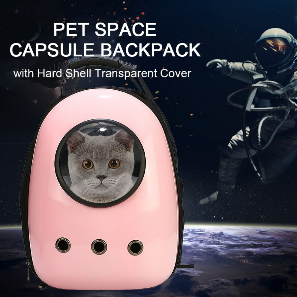 Astronaut Cat Backpack With Transparent Window Hard Shell Pet Carrier ...