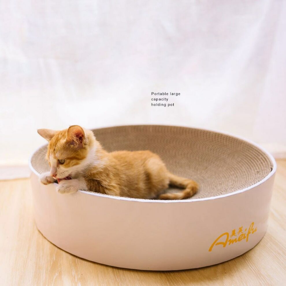 Corrugated Catnip Scratch Board Cat Scratcher Bed Kitten Nail Scraper ...