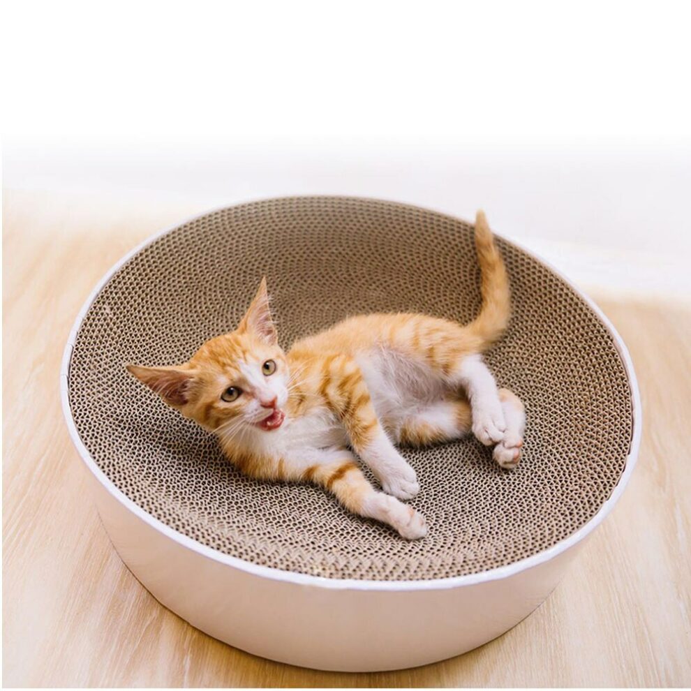 Corrugated Catnip Scratch Board Cat Scratcher Bed Kitten Nail Scraper ...