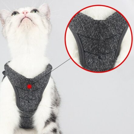 Adjustable Soft Mesh Cat Harness Escape Proof Kitten Walking Jacket ...
