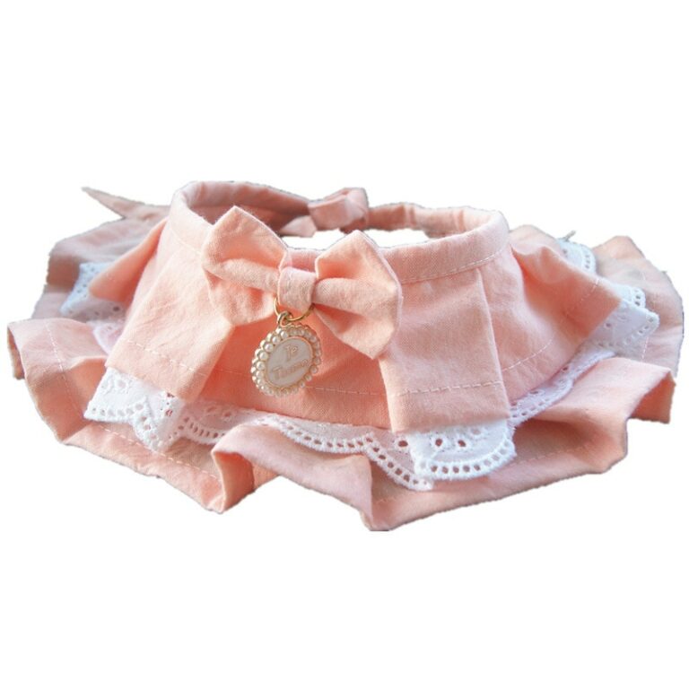 Adjustable Pink Lace Flower Collar Bib For Princess Dogs Handmade ...