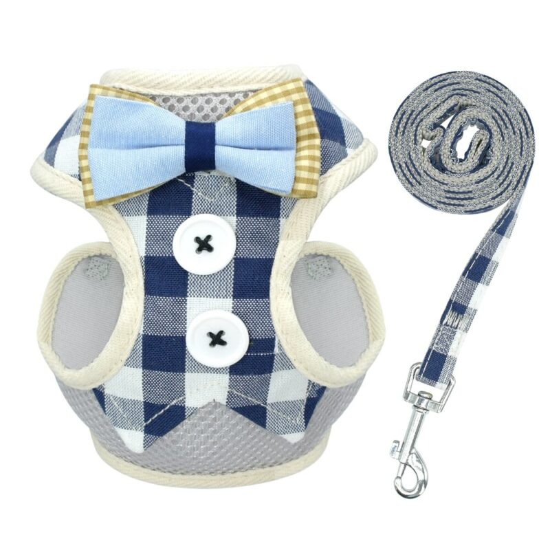 Adjustable Mesh Cat Harness And Leash Set For Small Dogs Kittens ...