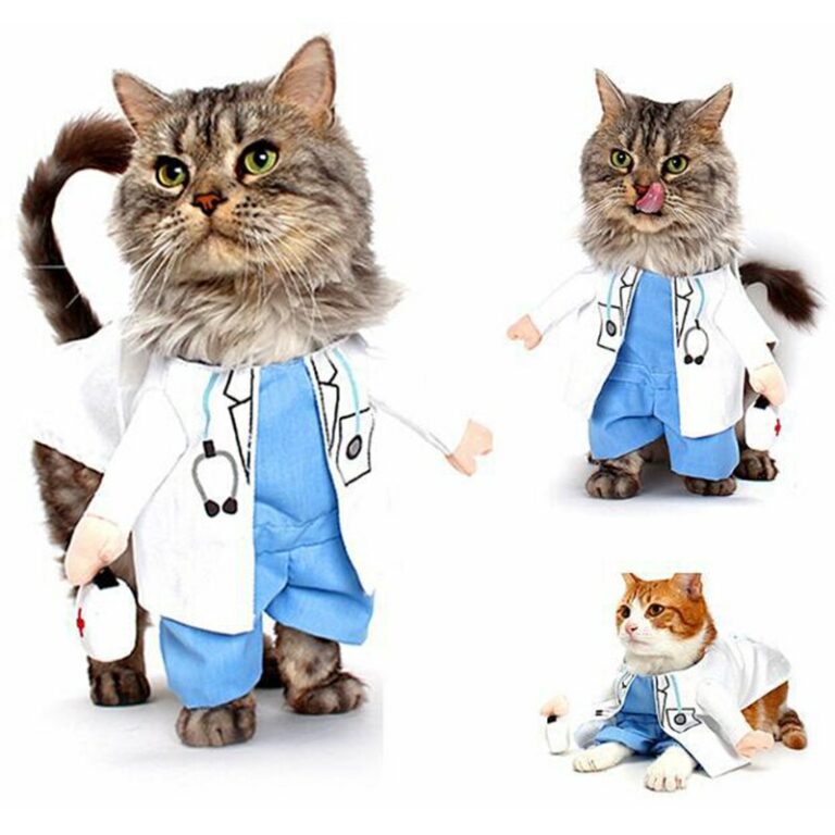 Halloween Christmas Pet Costume Funny Dogs Cats Doctor Nurse Uniform ...