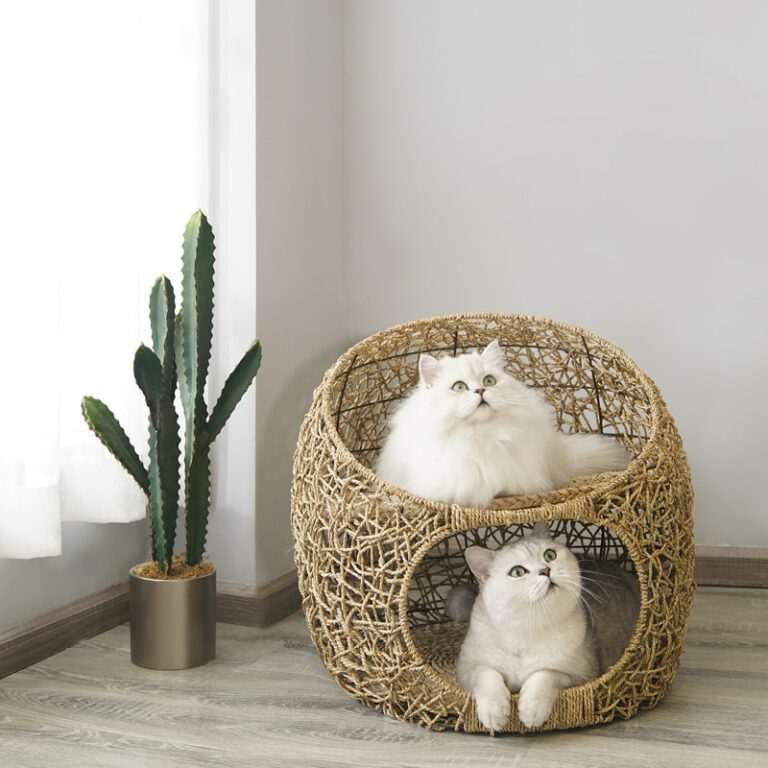 Wooden Cat Tree Yurt With Radiator Bed Sisal Hammock And Pet Igloo ...
