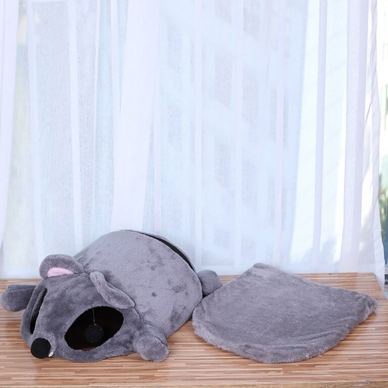 Cozy Cat Cave Bed Playful Miceshaped Kitten House With Toy Balls ...