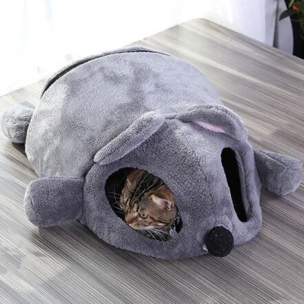 Cozy Cat Cave Bed Playful Miceshaped Kitten House With Toy Balls ...