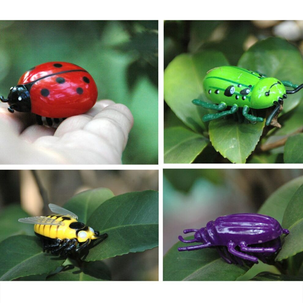 Interactive Mini Ladybug Electronic Cat Toy Battery Powered Realistic ...