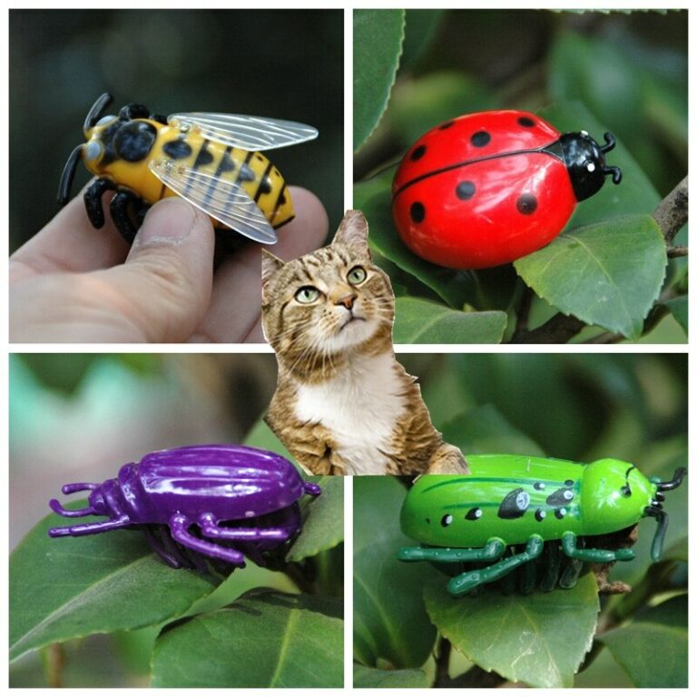 Interactive Batterypowered Mini Bug Toys For Cats Ladybug Hornet Beetle ...
