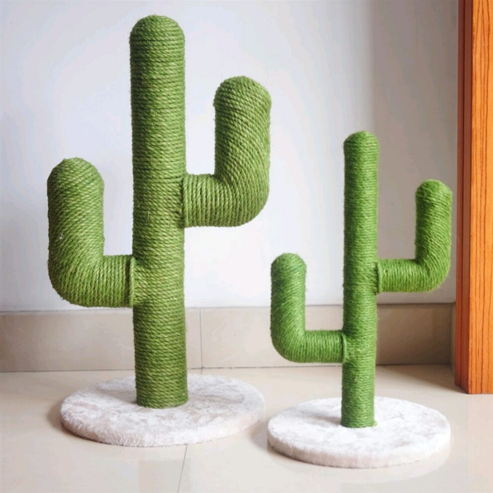 Sisal Cat Tree Plush Interactive Toys Vertical Claw Board Cactus ...