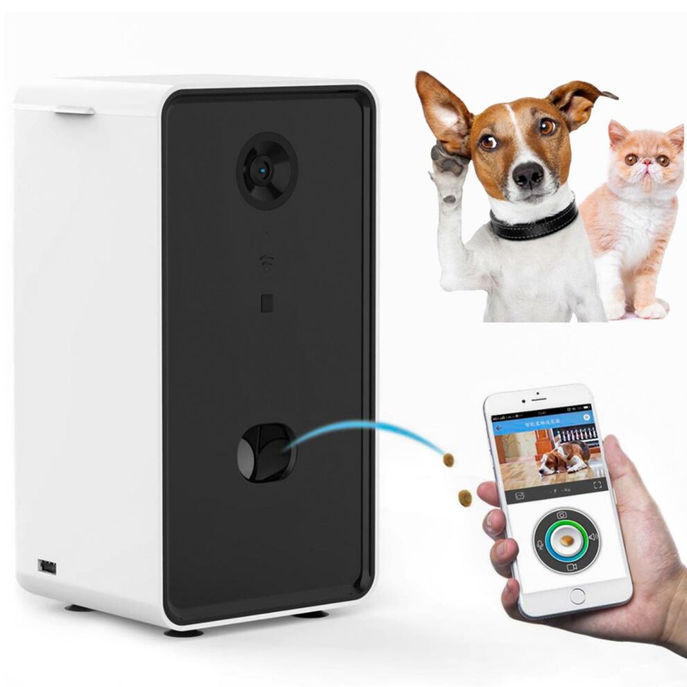 Wifienabled Iseebiz Dog Camera Automatic Treat Dispenser With Night ...