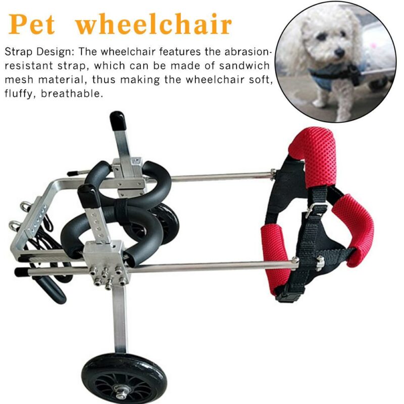 2wheel Dog Wheelchair For Handicapped Paralyzed Weak Rear Legs Scooter ...