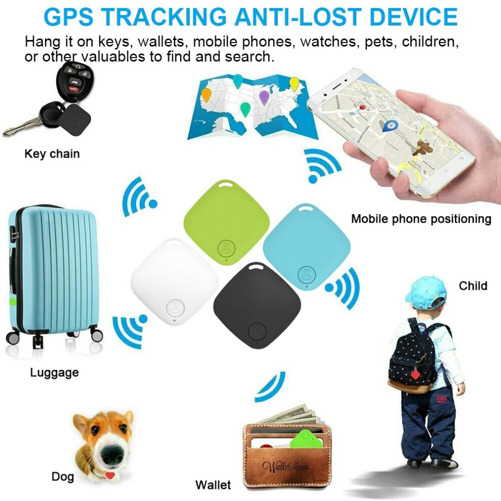 Bluetooth Gps Mini Tracker Antilost Key Pet Child Vehicle Locator ...