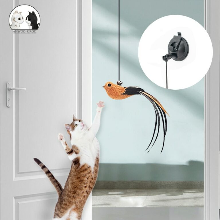 Interactive Cat Toy With Retractable Bird Mouse Scratch Rope For Pets ...