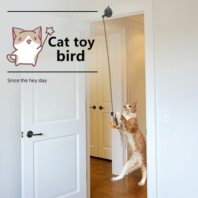Interactive Cat Toy With Retractable Bird Mouse Scratch Rope For Pets ...