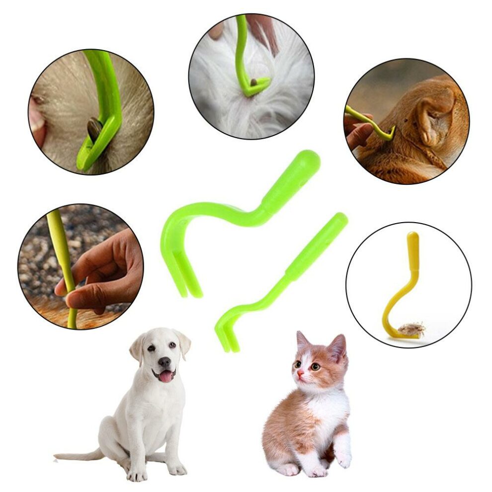 Dual Teeth Pet Tick Remover Tool 2pcs For Cats Dogs | CatsPros.com ...