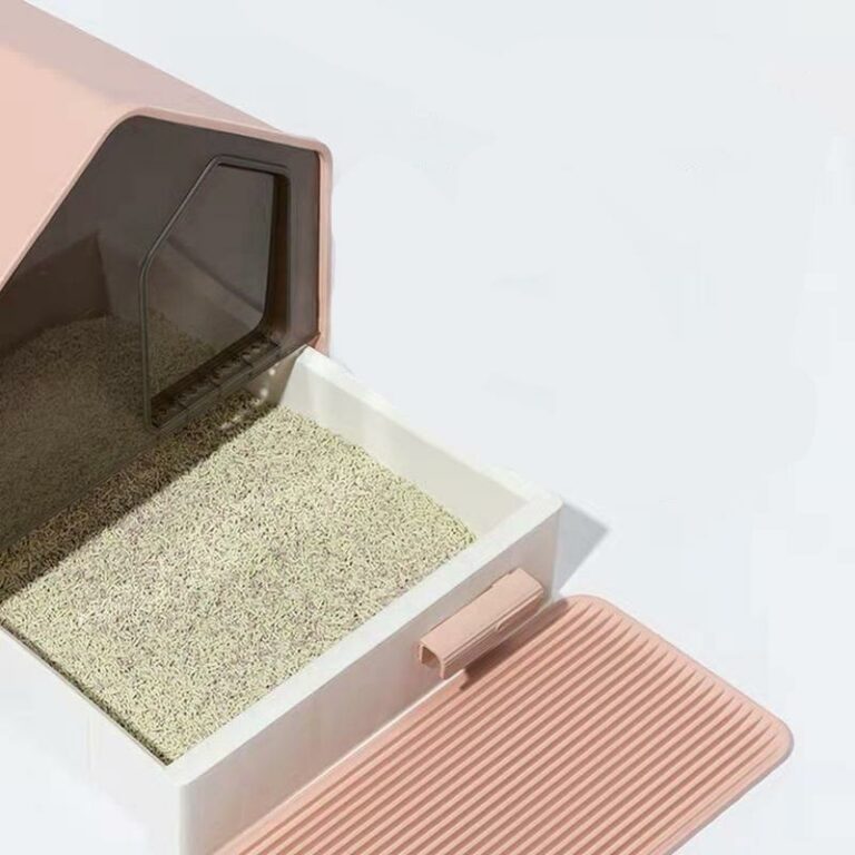 Enclosed Antiodor Cat Litter Box Drawer Style Antisplash For Pets Under ...