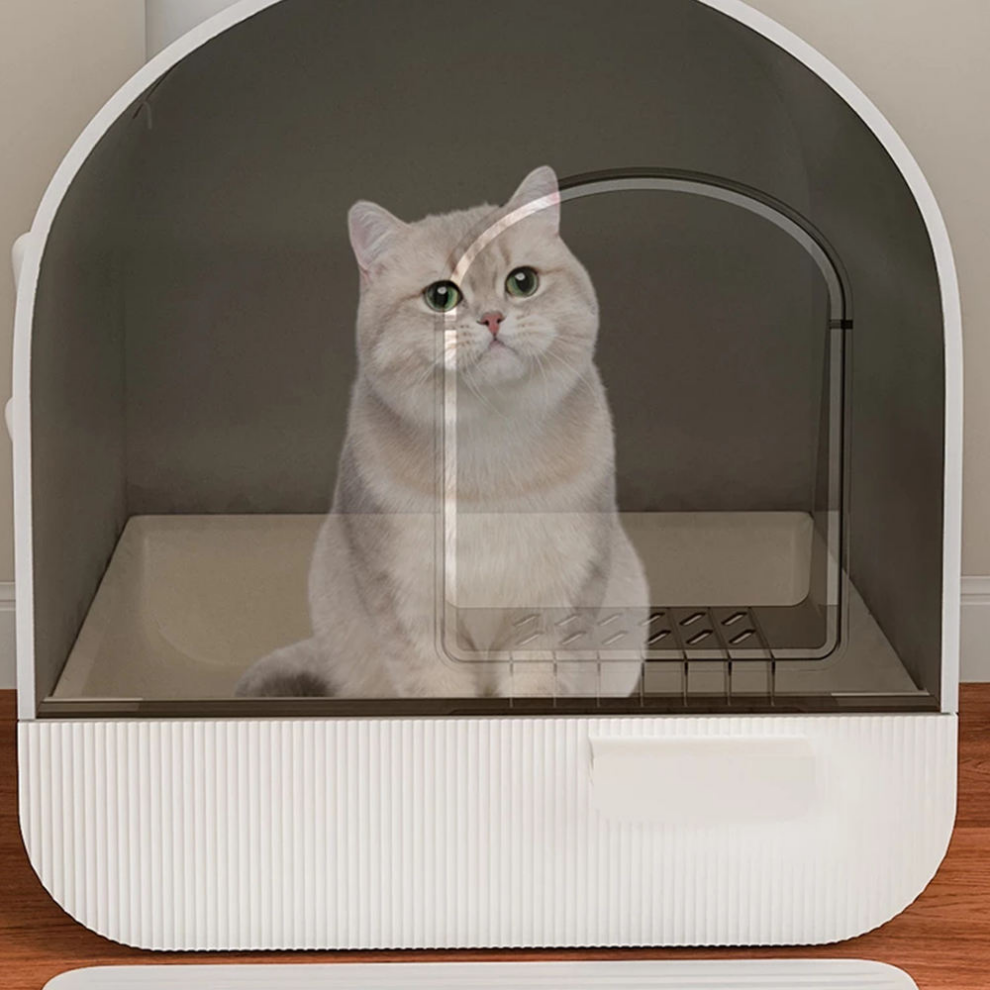 Oversized Fully Enclosed Cat Litter Box With Deodorant Antisplash ...